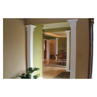 open dining area defined by columns - Traditional - Dining Room - Other ...
