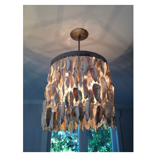 Oyster Shell Light Fixture - Beach Style - Dining Room - Atlanta - by ...