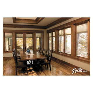 Pella® Designer Series® casement windows with between-the-glass blinds ...