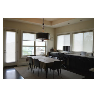 Roller Shades in a Modern Home in Austin - Modern - Dining Room ...