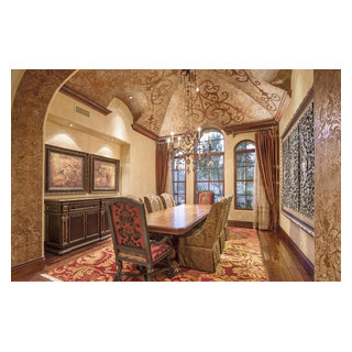 New Mexico Luxury House Architects - Mediterranean - Dining Room ...