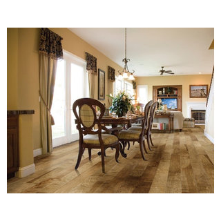 Rustic Birch Floors - Traditional - Dining Room - Denver - by Denver ...