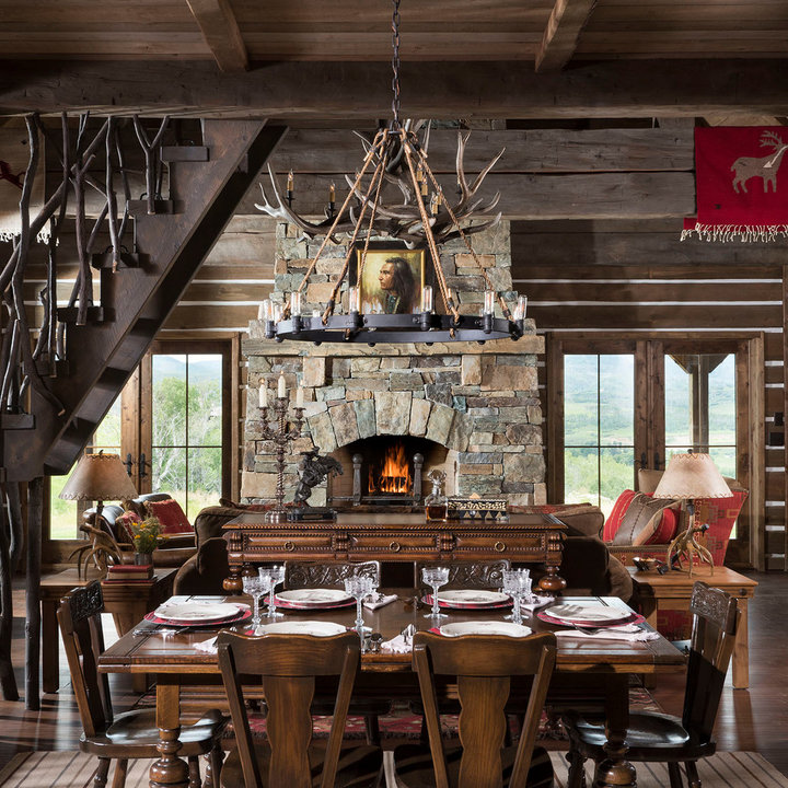 75 Large Rustic Dining Room Ideas You'll Love - December, 2024 | Houzz