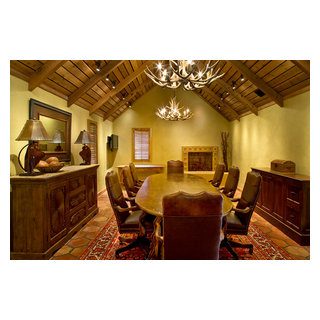 Rustic Hacienda Style Texas Ranch - Southwestern - Dining Room - New ...
