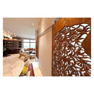 Sliding Wood Screens - Contemporary - Dining Room - Edmonton - by ...