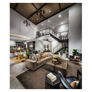 SOLEIL GREAT ROOM, KITCHEN, & STAIRS - Contemporary - Dining Room ...