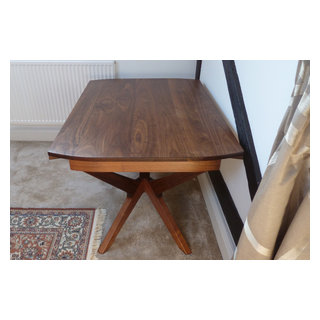 Solid Walnut Extending Dining Table - in 'work table' format ...