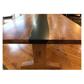 Spalted Maple River-Top Dining Table - Rustic - Dining Room - Other ...