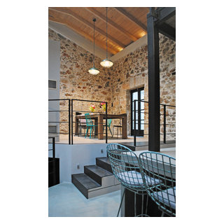 Staggered House | Neoclassic House Renovation - Industrial - Dining ...
