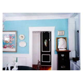 tiffany blue dining room | white millwork: trim, mouldings, casings ...