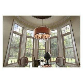 Tuscany single hung decorative colonial grid design with picture window ...