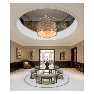 Bespoke centre table and benches - Transitional - Entrance - London ...