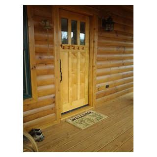 3 lite Knotty Alder Craftsman Door, 36" x 84" Provided by ETO Doors ...