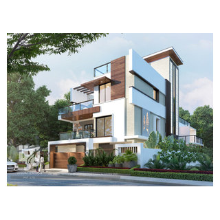 3d Bungalow Exterior Design CGI Visualization | Trending Dusk Rendering ...