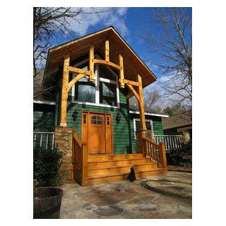 A Timber Frame Entry - Traditional - Entry - Atlanta - by Heirloom ...