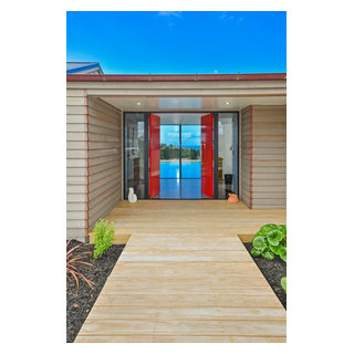 Arcline Architecture - Entry, Front Door, Red - Modern - Entry ...