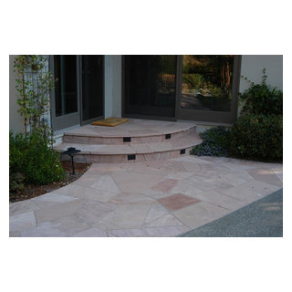 Arizona Flagstone with Circular Step - Traditional - Entry - San ...