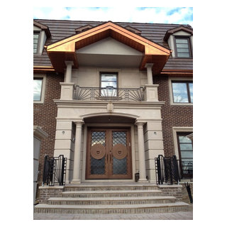 Art Deco Exterior Railings - Eclectic - Entry - New York - by HMH Iron ...