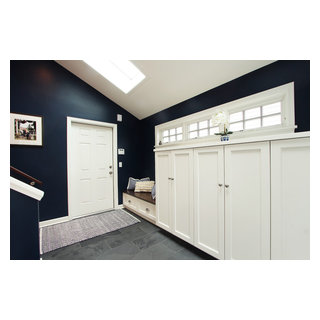 Built in Cabinets for Hidden Coat Storage - Transitional - Entry ...