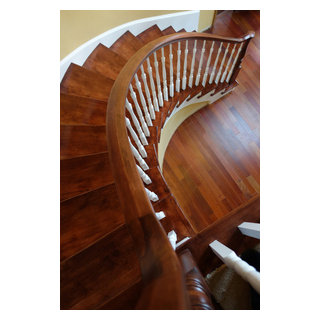 Cherry stair treads and handrail - Traditional - Staircase - Portland ...