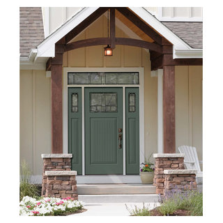 Classic-Craft Canvas door painted Calabash Clash - Contemporary - Entry ...