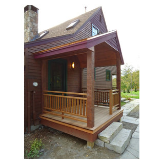 Contemporary Farmhouse Porch; Rockingham, VT - Landhausstil - Eingang ...