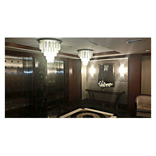 CONTEMPORARY FOYER LIGHTING, MODERN ENTRY CHANDELIER FOR HIGH CEILING ...