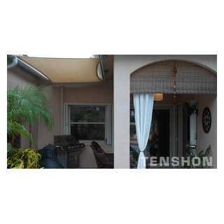 Courtyard Shade Sail - Eclectic - Entry - Phoenix - by Tenshon, LLC | Houzz