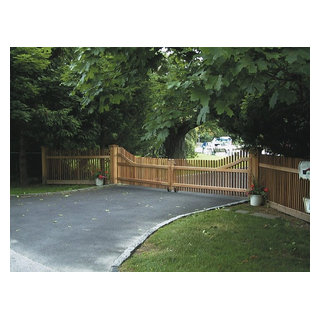 Custom Cedar Driveway Gate - Traditional - Entry - New York - by ...