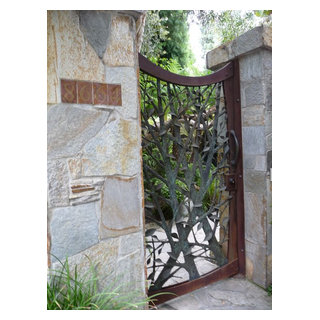 Custom Iron Tree Entry Gate - Contemporary - Entry - Los Angeles - by ...