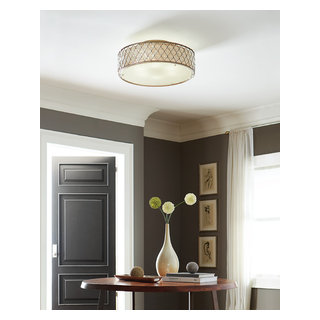 Feiss SF329BUS Lucia Burnished Silver Semi-Flush Mount - Contemporary ...