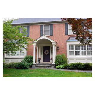 Formal Entry Portico with Stone Landing and Walkway - Classique ...