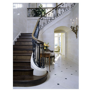French-inspired Entry Hall and Stair in CA - Traditional - Entry ...