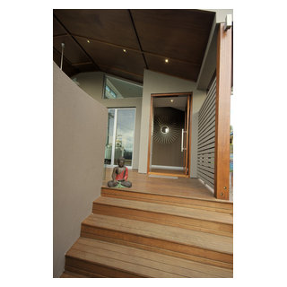 Front Entry. Front Door. Timber & Glass Door. Contemporary Home ...