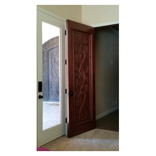 Hand Carved Wood Doors - Traditional - Entry - Los Angeles - by ETO ...