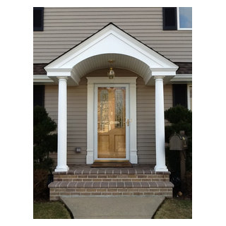 Hicksville Portico and Paver Stoop - Traditional - Entrance - New York ...