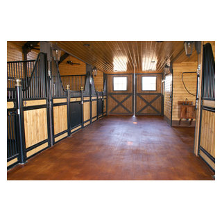 Horseshoe Bay European Style Horse Barn - Farmhouse - Entry - Austin ...