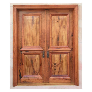 Mesquite Doors with Pyramid Panels - Traditional - Entry - Phoenix - by ...