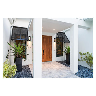 Naples Beach Coastal Retreat Front Door - Tropical - Entry - Miami - by ...