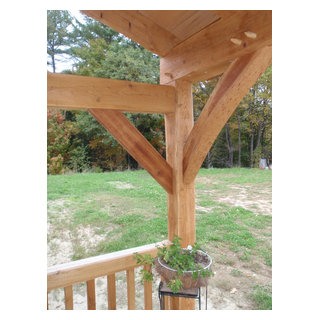 Naturally curved timber braces - Traditional - Entry - Portland Maine ...