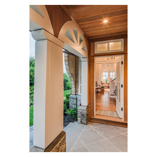 North by Northeast Arched Entry - Custom Cape Cod Beach House - Beach ...