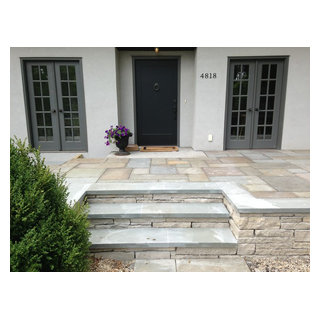 Raised Terrace Bluestone Patio in Edina - Traditional - Entry ...