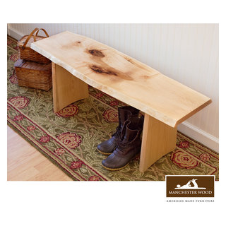 Rustic Live Edge Wood Bench by Manchester Wood - Rustic - Entry ...