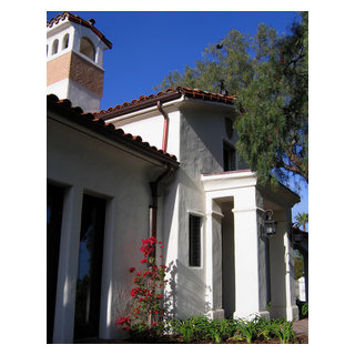 Spanish Colonial Revival Entry Tower with Portico - Mediterranean ...