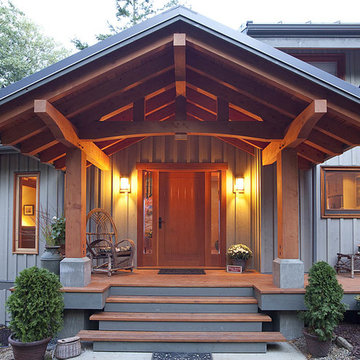 Timber Frame Covered Entry - Photos & Ideas | Houzz