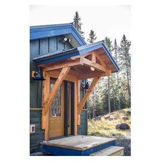 Timber frame entry - Contemporary - Entry - Other - by Arktikos Custom ...