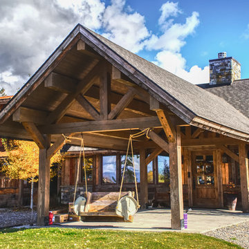 Timber Frame Front Entrance - Photos & Ideas | Houzz