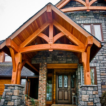 Timber Frame Entryway - Photos & Ideas | Houzz