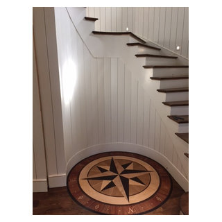 Todd 63" Wood Compass Rose Floor Medallion Inlay - Traditional ...