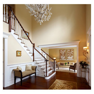 Traditional Double Height Foyer - Transitional - Entry - New York - by ...